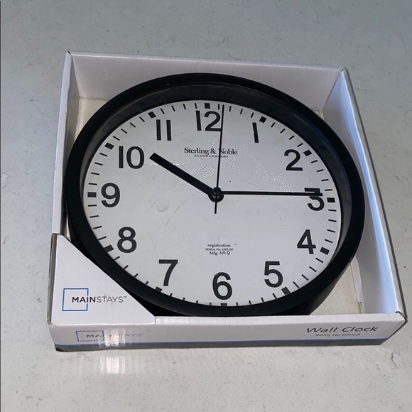 Mainstays | Wall Decor | Mainstays Black Wall Clock | Poshmark